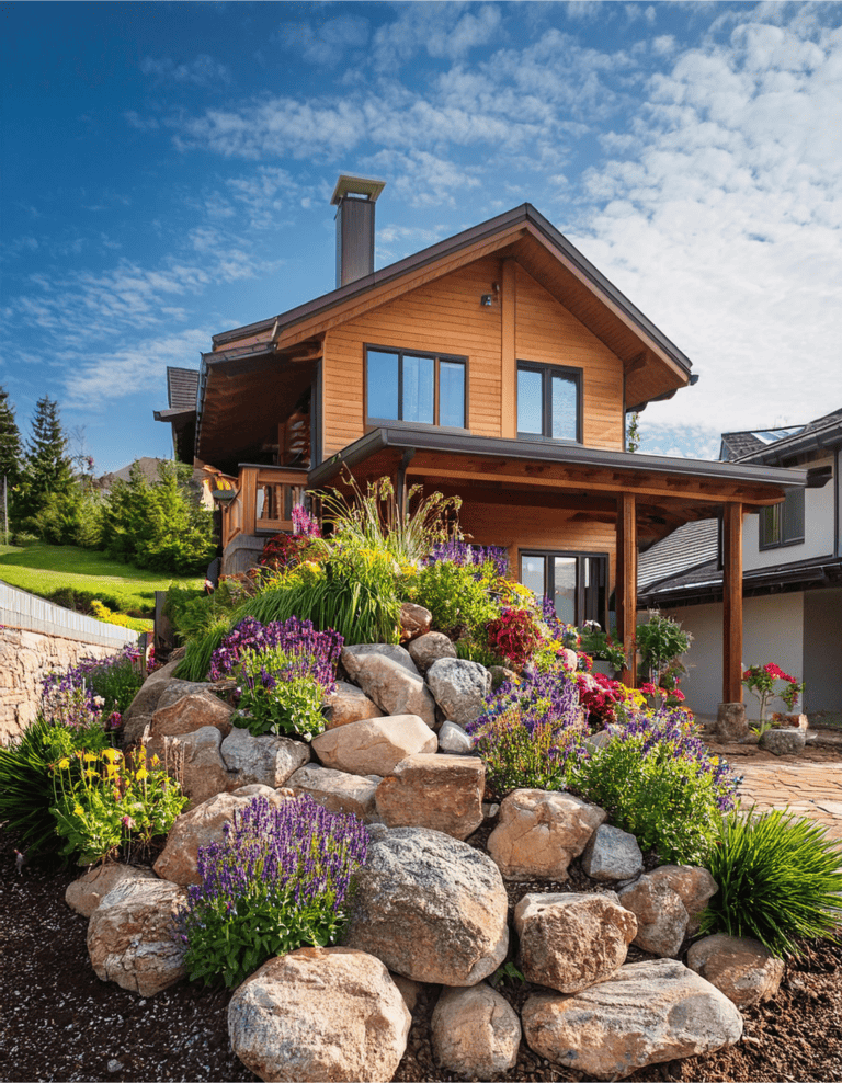 17 Creative Front Yard Landscaping Ideas with Rocks | Bigger Garden